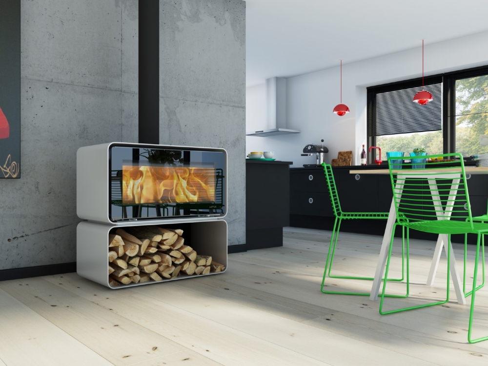 Living Cube Alpine white | Decothermiki | Τζάκια & Ξυλόσομπες